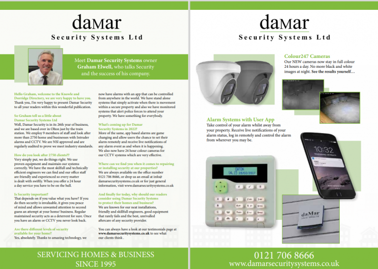 New Advert | daMar Security Systems